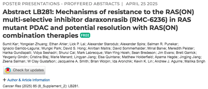 2025 AACR | 新一代KRAS抑制剂百花齐放，攻克KRAS突变肿瘤耐药困境！另有KRAS G12C抑制剂临床试验进行中 - 北京凯石国际医疗技术有限公司